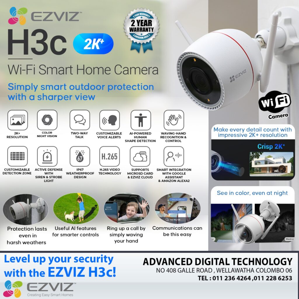 H9c Dual 3K - Ezviz Dual-Lens Pan & Tilt Wi-Fi Camera in Lanka